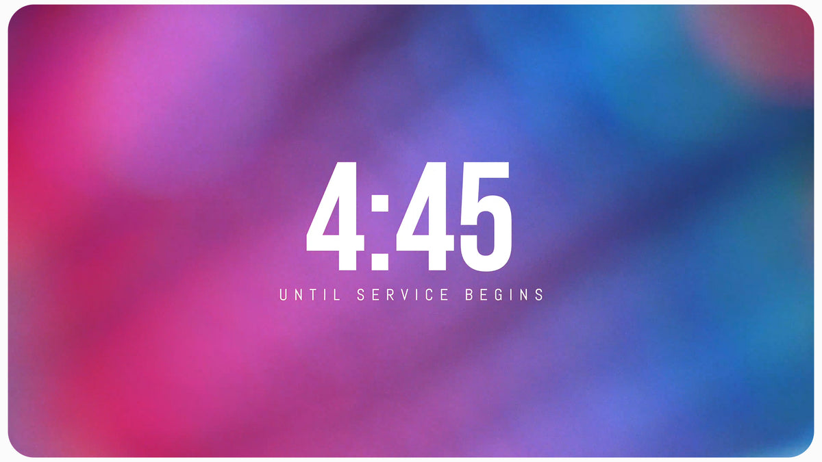 Gradient Countdown – Visualchurch